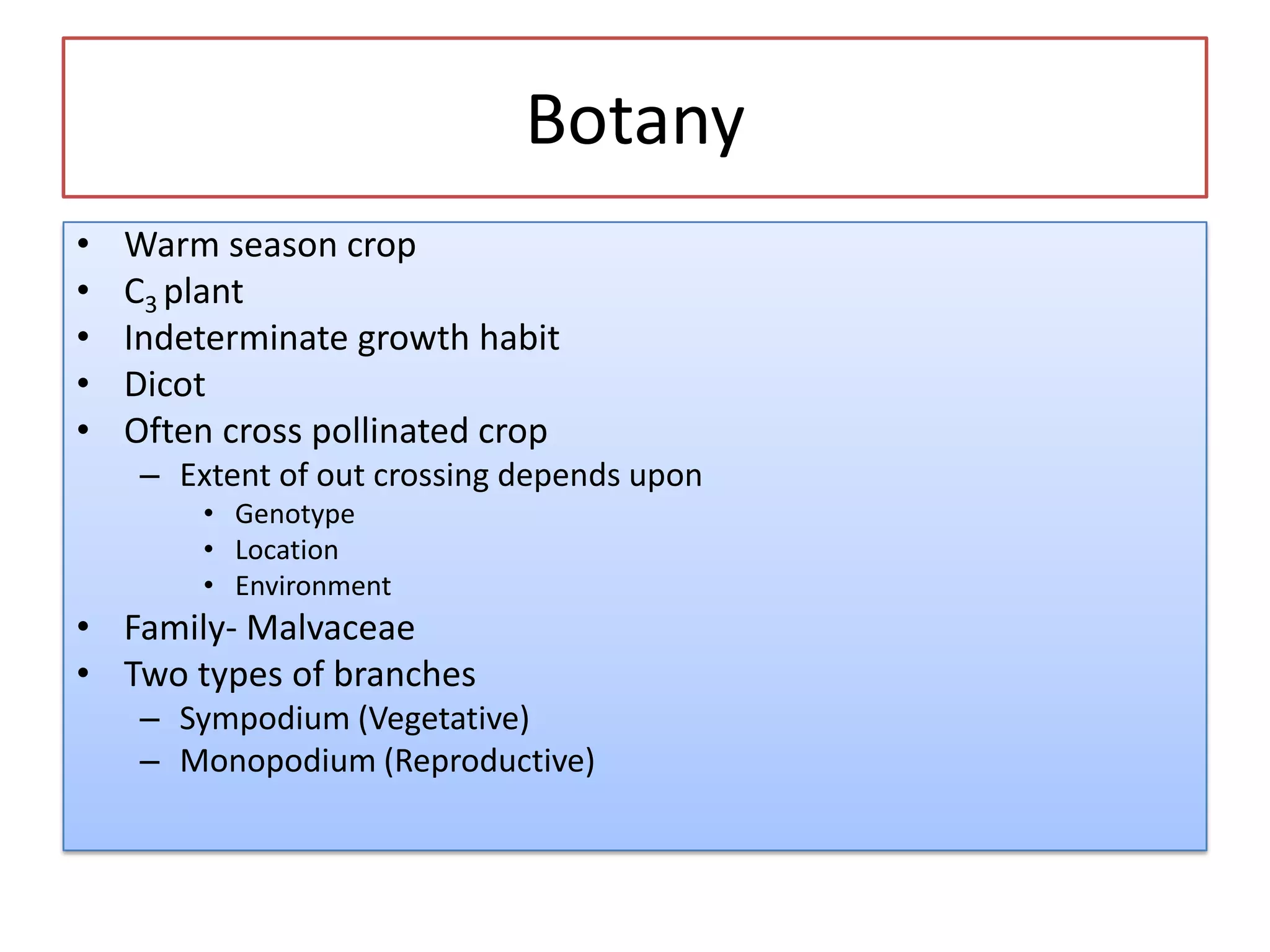 Cotton breeding | PPTX