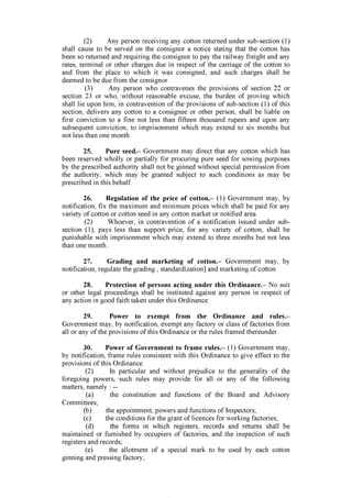 Cotton control act 1966 | PDF