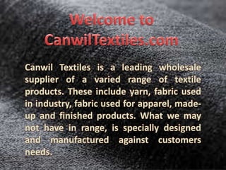 Cotton Duck Cloth | PPT