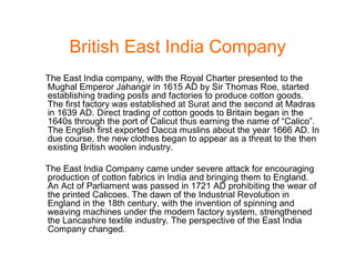 History of Cotton -White Gold in Colonial India | PPT