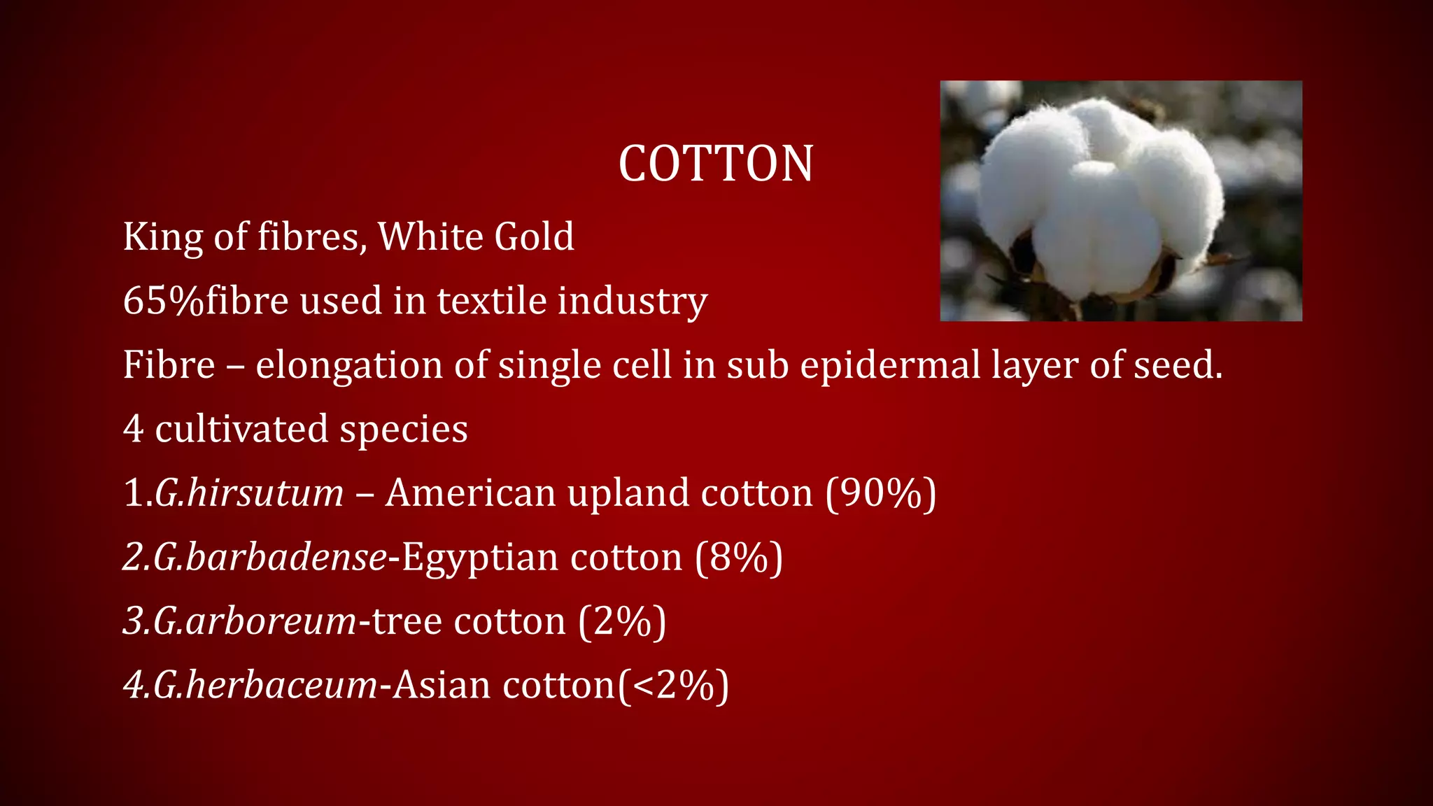 Cotton fibre | PPTX