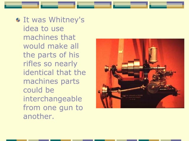 Cotton gin and interchangeable parts | PPTX