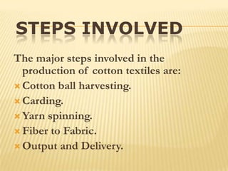 Cotton industry | PPTX