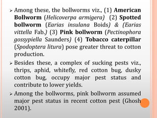 Cotton pink bollworm survey | PPTX