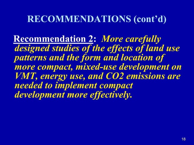 Driving and the Environment: The Effects of Compact Development on ...
