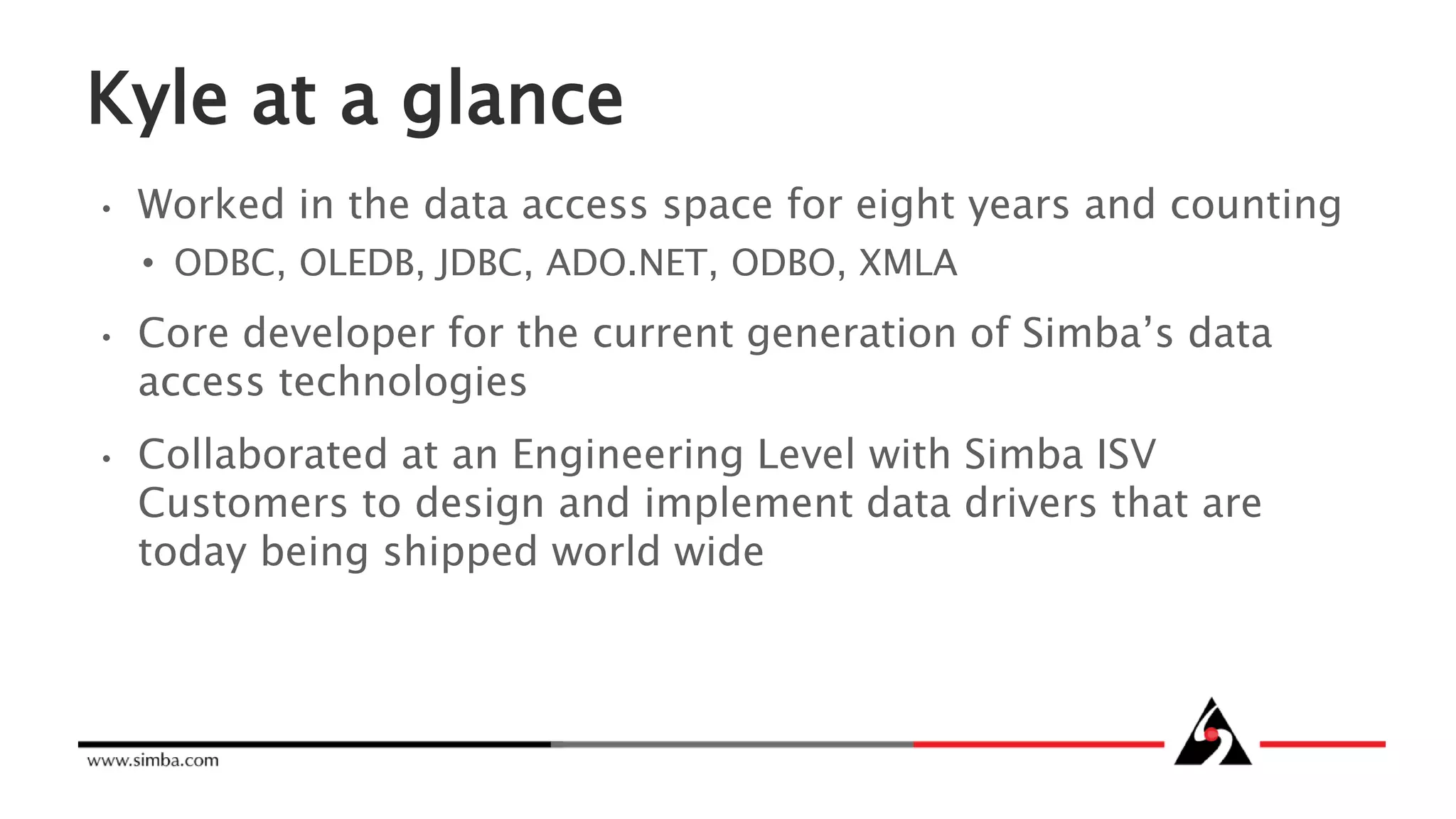 BI, Integration, and Apps on Couchbase using Simba ODBC and JDBC | PPT
