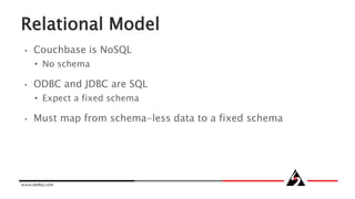 Enterprise Reporting: Couchbase N1QL, ODBC and JDBC | PPT