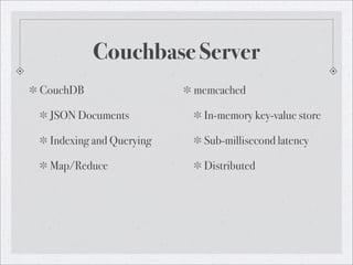 Couchbase presentation - by Patrick Heneise | PDF