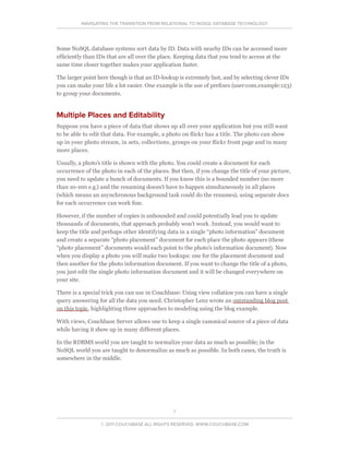 Why NoSQL? A primer on Managing the Transition from RDBMS to NoSQL | PDF