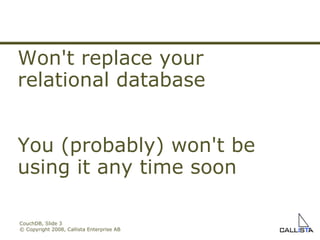 CouchDB | PPT | Databases | Computer Software and Applications