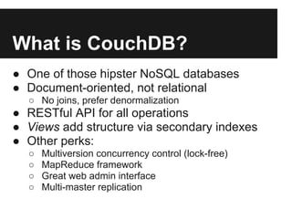 Introduction to CouchDB - LA Hacker News | PDF | Databases | Computer Software and Applications