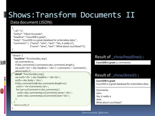 Couchdb List and Show Introduction | PPT