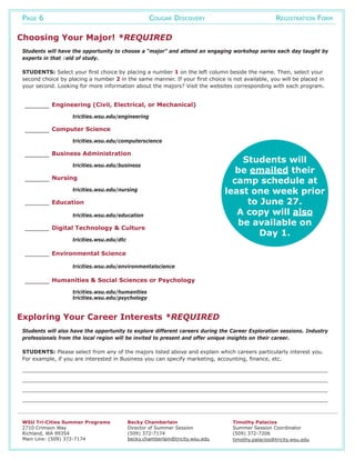 Cougar discovery-student-information-packet | PDF