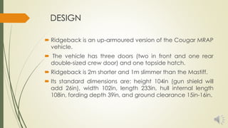 Cougar ridgback 4×4 mrap armoured vehicle, united kingdom | PPT