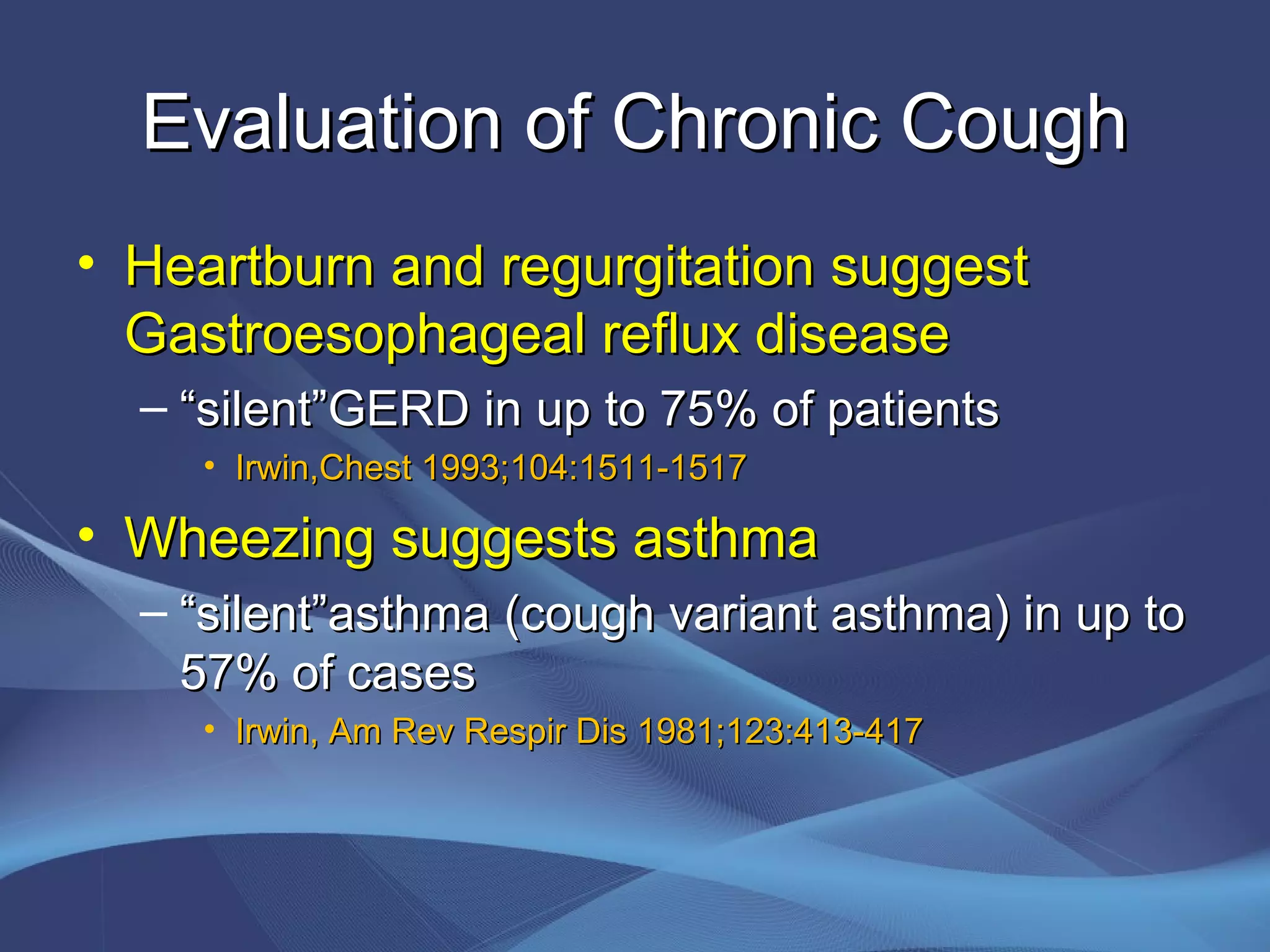 Cough | PPT | Ear, Nose and Throat Conditions | Diseases and Conditions
