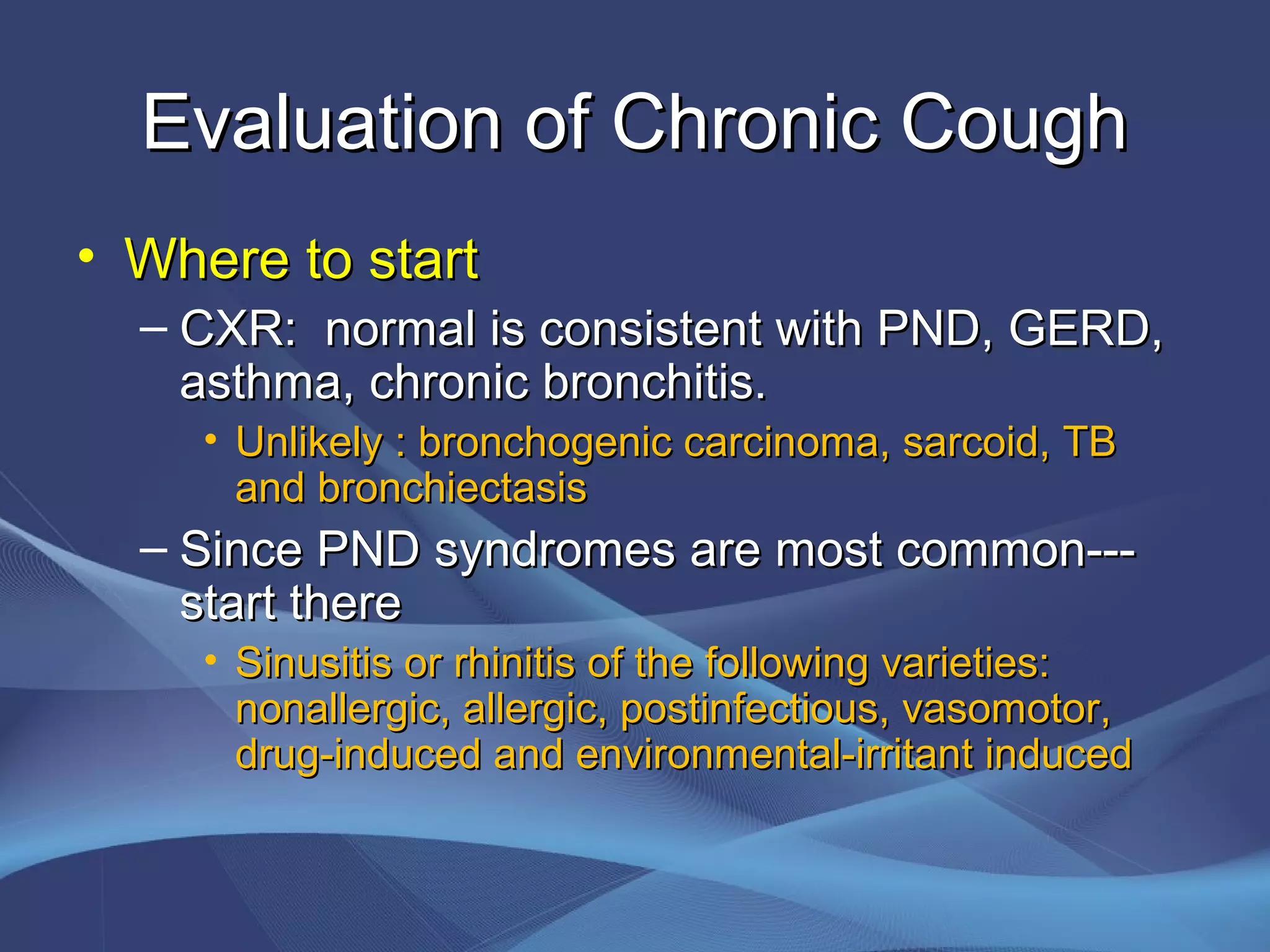 Cough | PPT | Ear, Nose and Throat Conditions | Diseases and Conditions