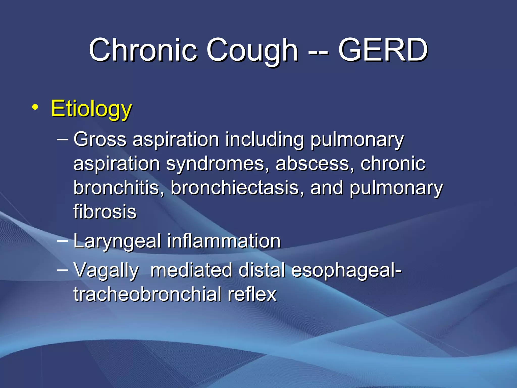 Cough | PPT | Ear, Nose and Throat Conditions | Diseases and Conditions