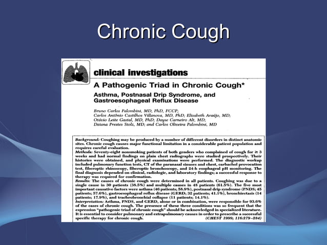 Cough | PPT | Ear, Nose and Throat Conditions | Diseases and Conditions