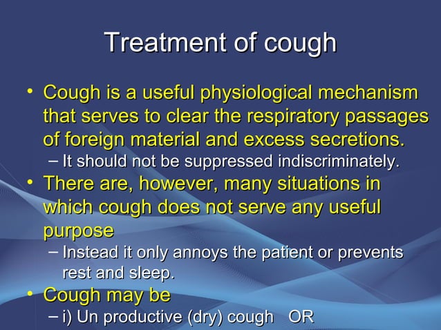 Cough | PPT | Ear, Nose and Throat Conditions | Diseases and Conditions