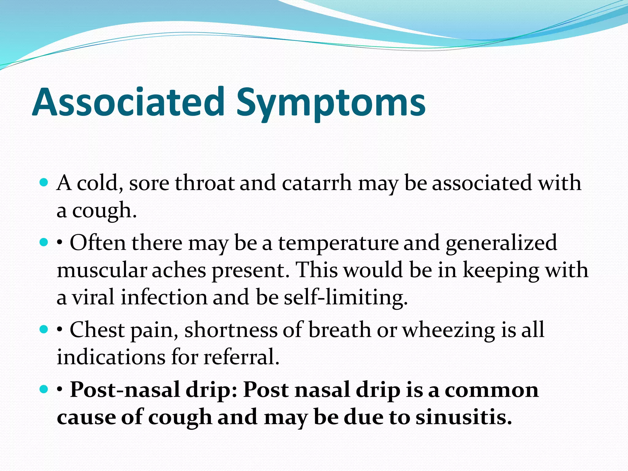 Cough, diagnosis and its treatment | PPTX