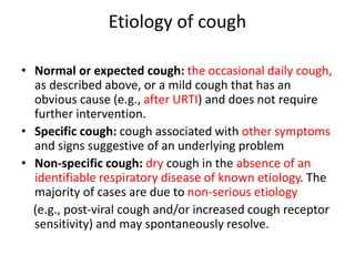 APPROACH TO COUGH IN CHILDREN PRESENTATION | PPTX