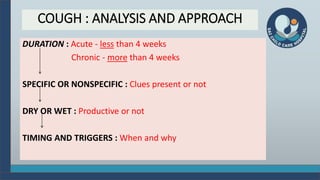 COUGH AND COUGH ADMIXTURE, CAUSE OF COUGH | PPT
