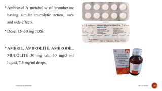 COUGH AND THIER DRUGS AND MODE OF ACTION.pptx