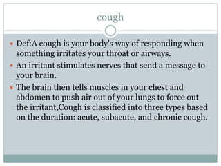 Cough and asthma presentation.power point | PPTX