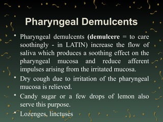 Cough and its pharmacotherapy.pptx in health | PPTX