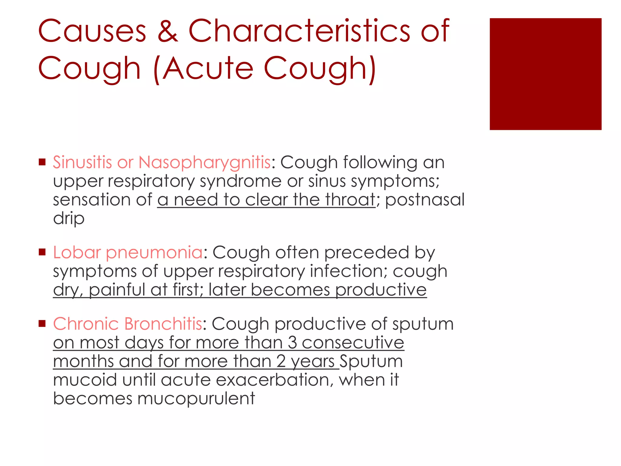 Cough & Hemoptysis | PPTX