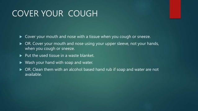 COUGHING-ETIQUETTE.pptx | Cold and Flu | Diseases and Conditions