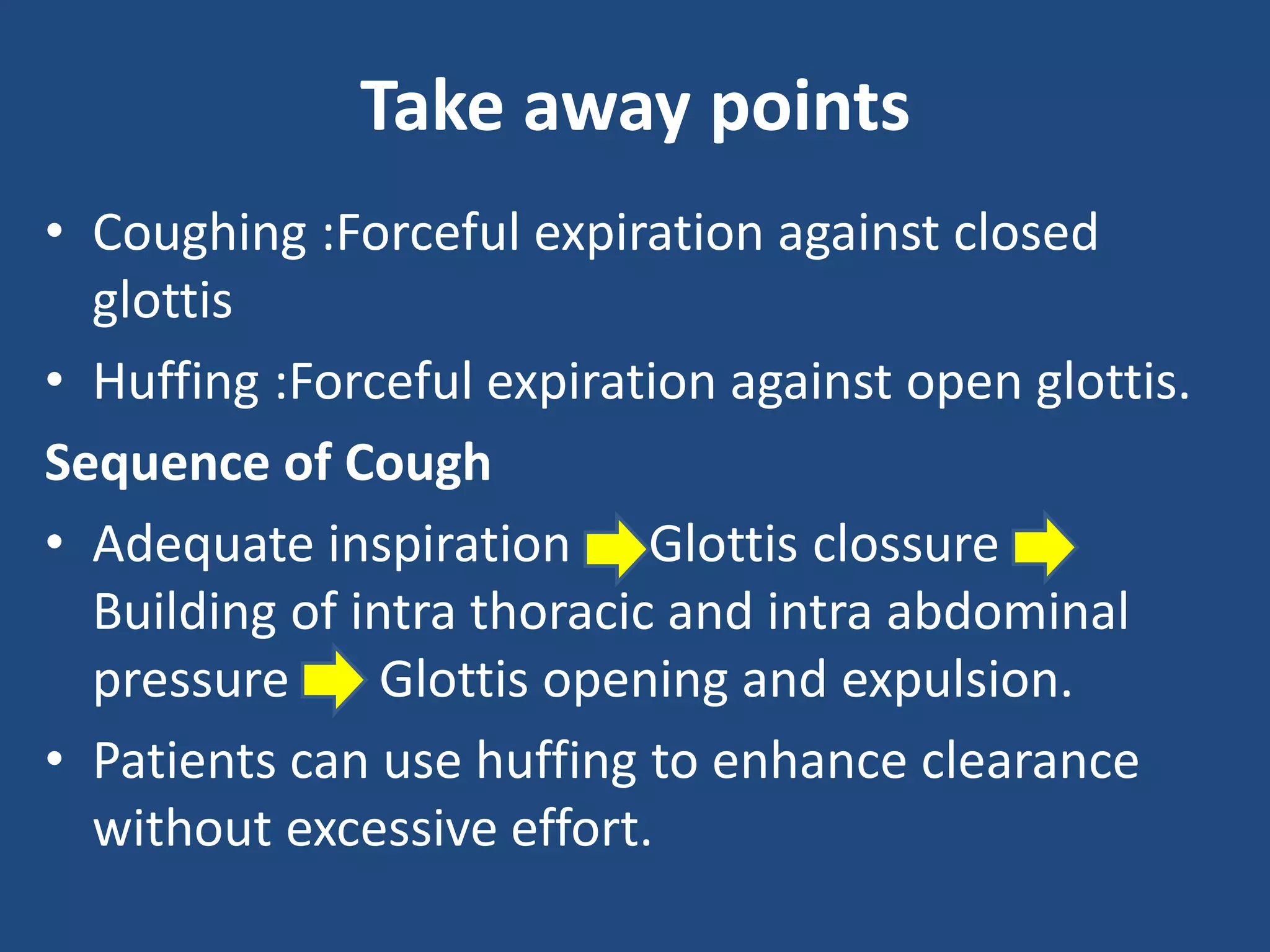 Coughing and huffing | PDF