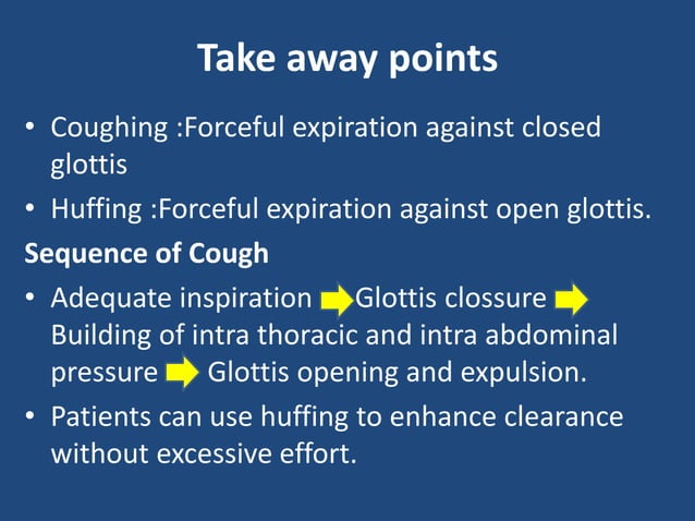 Coughing and huffing | PDF