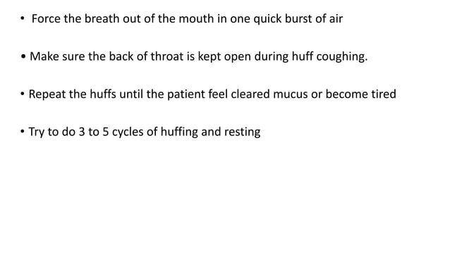 COUGHING TECHNIQUES.pptx | Physical Therapy | Wellness