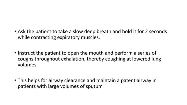 COUGHING TECHNIQUES.pptx | Physical Therapy | Wellness
