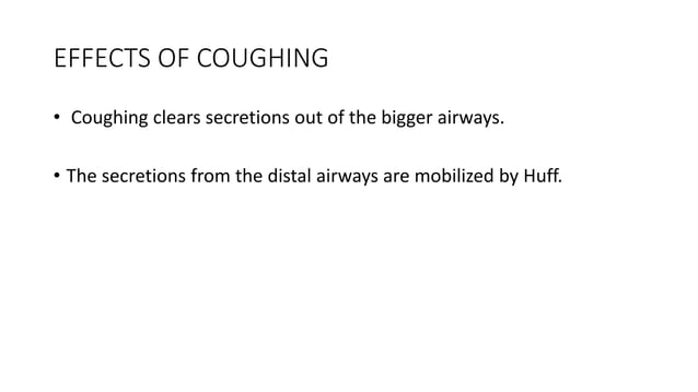 COUGHING TECHNIQUES.pptx | Physical Therapy | Wellness