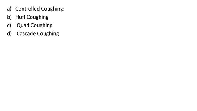 COUGHING TECHNIQUES.pptx | Physical Therapy | Wellness
