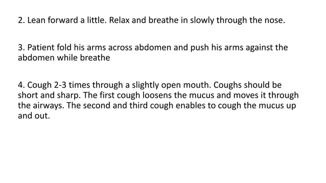 COUGHING TECHNIQUES.pptx | Physical Therapy | Wellness