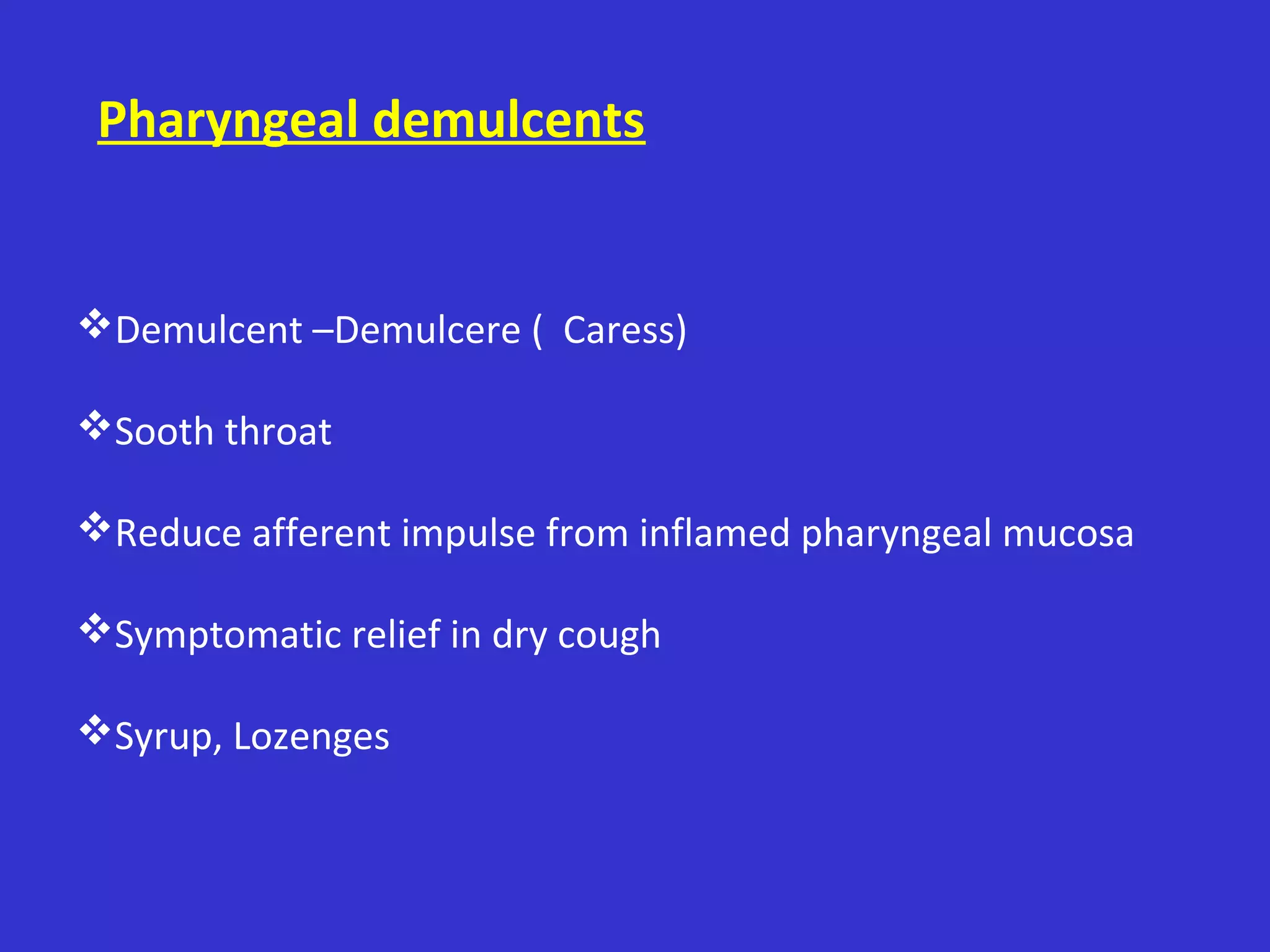 Pharmacotherapy of cough | PPT