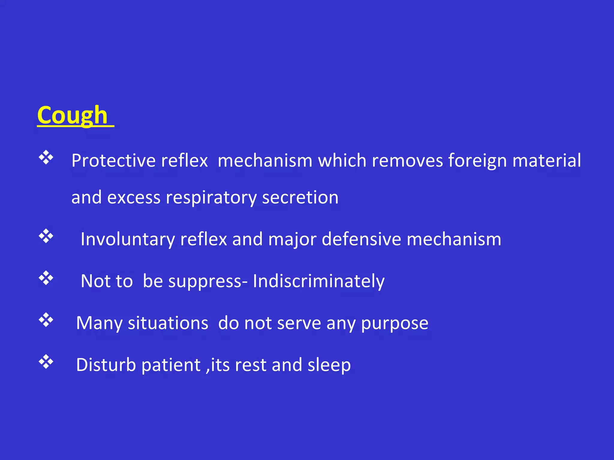 Pharmacotherapy of cough | PPT
