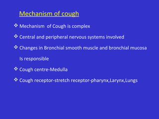 Pharmacotherapy of cough | PPT