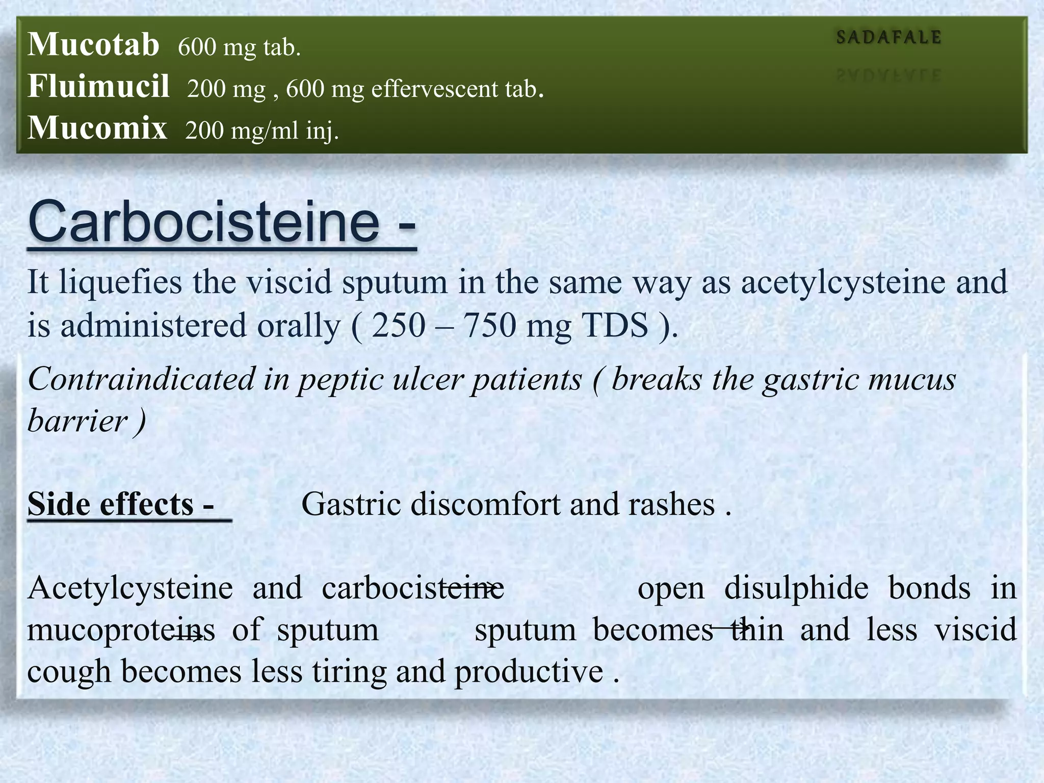Cough and drugs used to treat ( pharmacology ) | PPTX
