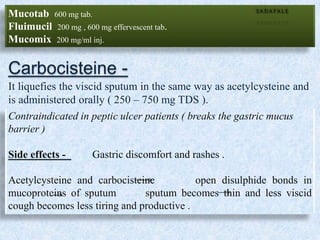 Cough and drugs used to treat ( pharmacology ) | PPTX