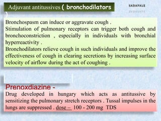 Cough and drugs used to treat ( pharmacology ) | PPTX