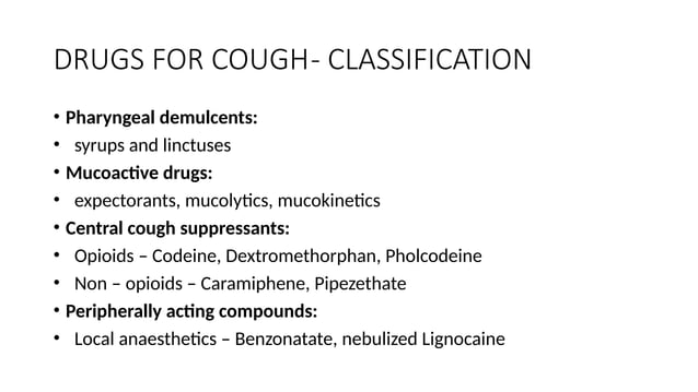 COUGH dry and productive cough treatment ppt.pptx | Lung and ...