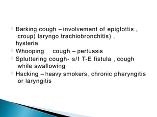 COUGH PPT mechanism and concept in physiotherapy.. | PPTX