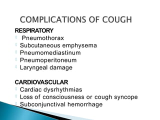COUGH PPT mechanism and concept in physiotherapy.. | PPTX
