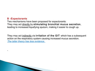 Cough responding to symptoms lec. 2 | PPT