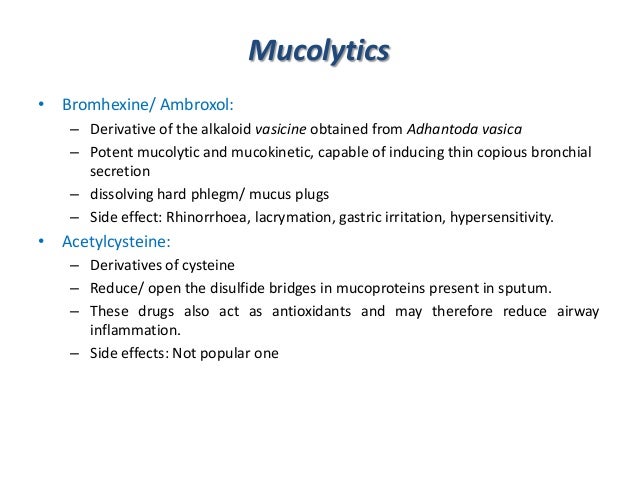 Cough suppressants & expectorants