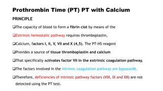 COUGULATION PROFILE is group of blood t | PDF